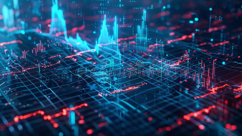 Vivid Blue Red Abstract Graphic Computer Screen Tech Background Stock Photos - Free & Royalty ...