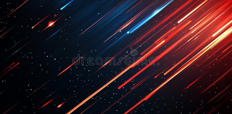A Blue and Red Background that Features an Array of Stars and a ...