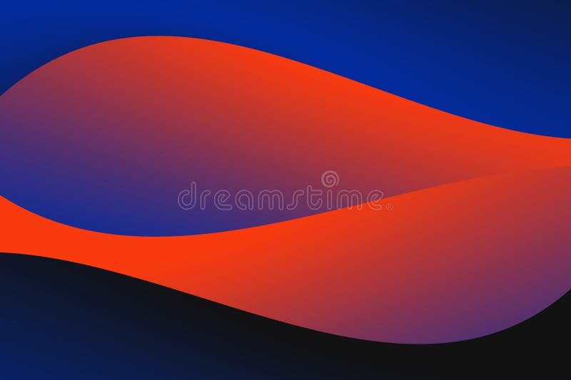 Blue and Red Background with Wave Flow Pattern. Stock Illustration ...