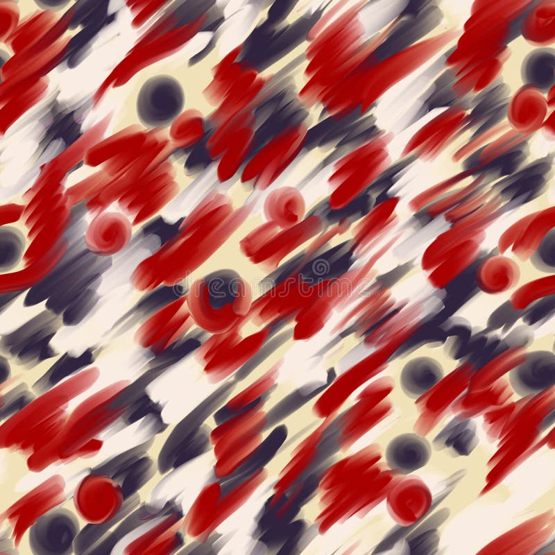 Beige Abstract Doodle Flowers Seamless Pattern Stock Vector ...