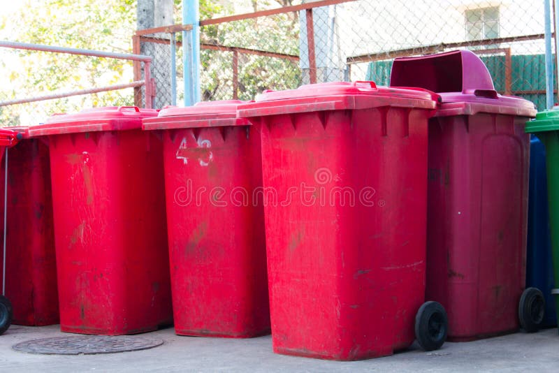 Recycling Bins , Public Trash Stock Image - Image of bins, park: 117963491