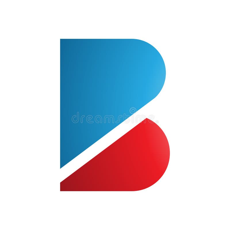 Blue and Red Bold Letter B Icon Stock Vector - Illustration of graphic ...