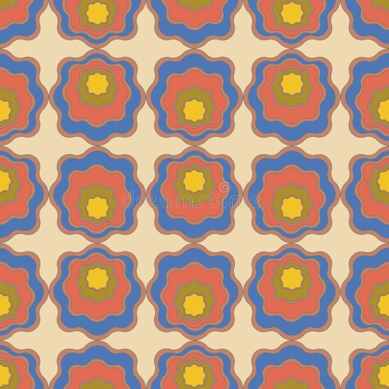 Blue and Red Bright Pattern Stock Vector - Illustration of yellow ...