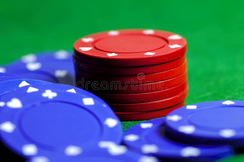 Blue and Red Chips 2 stock photo. Image of success, gamble - 132760
