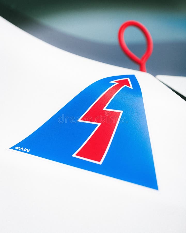 Blue and Red Circuit Breaker Sticker Stock Photo - Image of warning ...