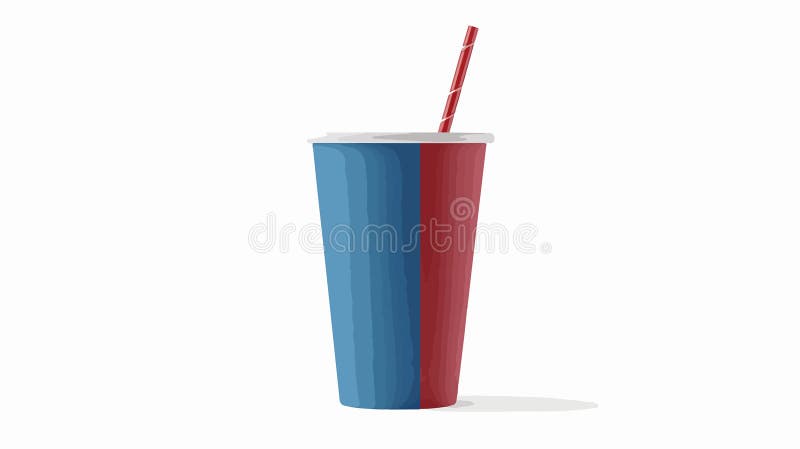Blue and Red Cola or Soda Soft Drink Paper Cup Stock Illustration ...