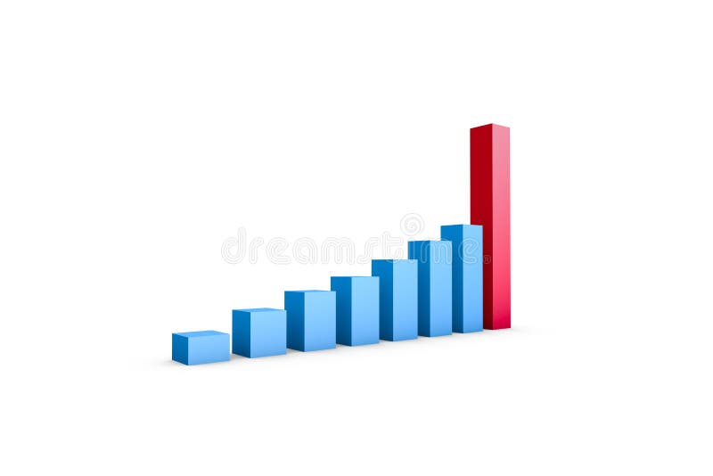 Business Growth Increasing Chart with Green Arrow Stock Illustration ...