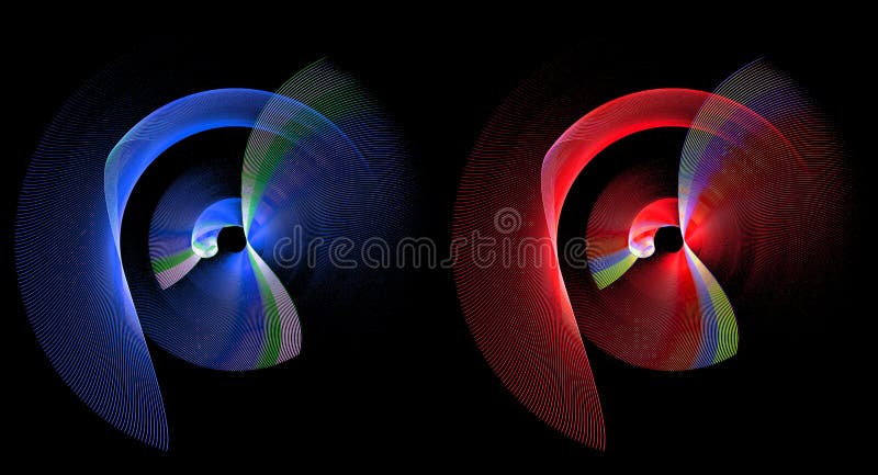 Blue and Red, with Colored Inserts, the Blades are Arranged in Layers ...