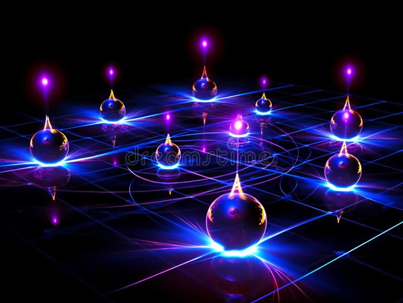 Quantum Physics Law of Entanflement.Generative AI Stock Illustration ...