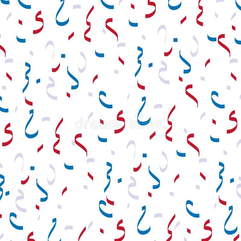 Blue and Red Confetti Pattern Background on White Background Stock ...