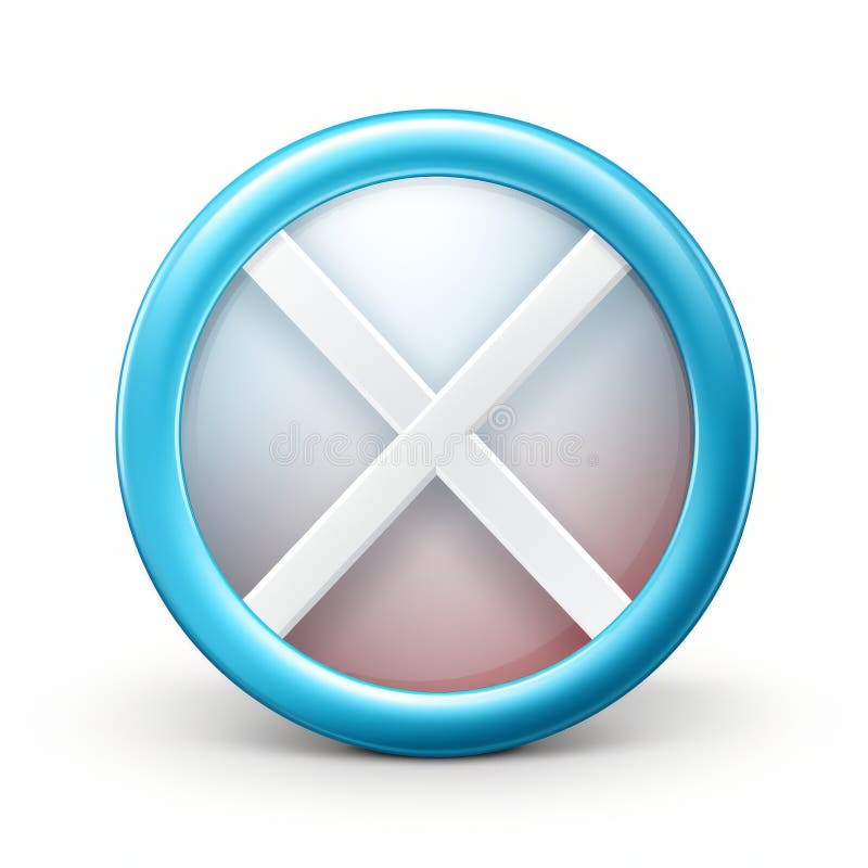 A Blue and Red Cross Icon on a White Background Stock Illustration ...