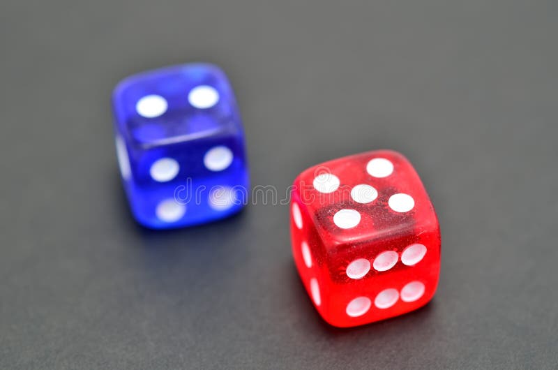 Red and blue dice stock photo. Image of player, addict - 11285150