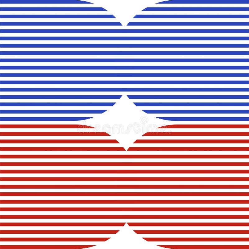 Blue and Red Dual Color Classic Trendy Design. Stock Illustration ...