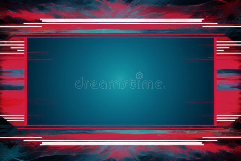 A Blue and Red Frame with a Red and Blue Background Stock Illustration ...