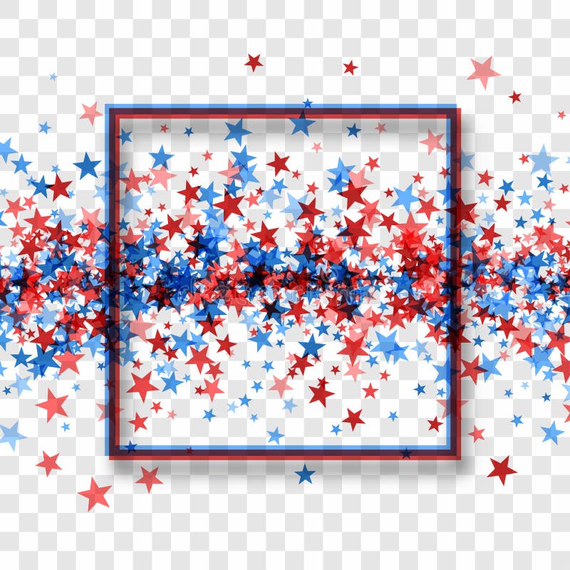 Blue and Red Frame on Starry Background Stock Vector - Illustration of ...