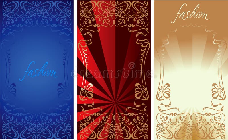 Blue Red Gold Fashion Background Stock Vector - Illustration of ...