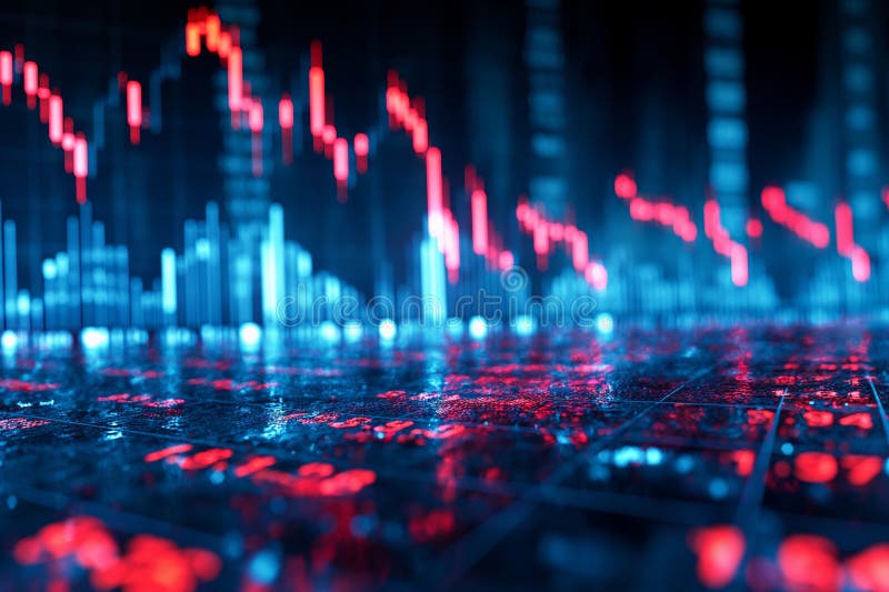 A Blue and Red Graph with Red Lines that are Falling Stock Illustration ... A Blue and Red Graph with Red Lines that are Falling Stock Illustration ...
