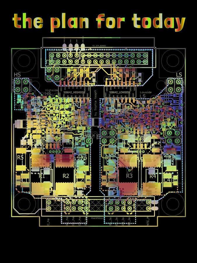 Blue, Red and Green Circuit Board Design with Resistors Capacitors ...