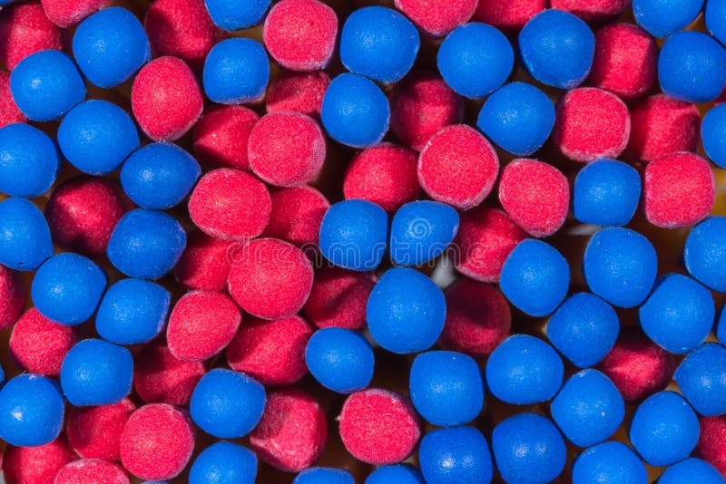 Blue and Red Head Matchsticks Stock Photo - Image of equipment, ignite ...