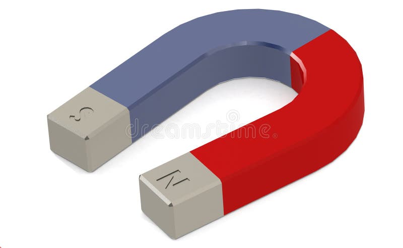 Blue and Red Horseshoe Magnet Isolated Stock Illustration ...