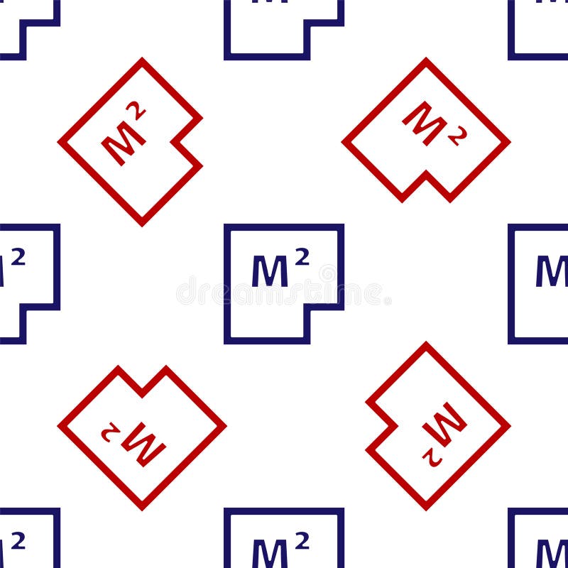 Blue and Red House Plan Icon Isolated Seamless Pattern on White ...