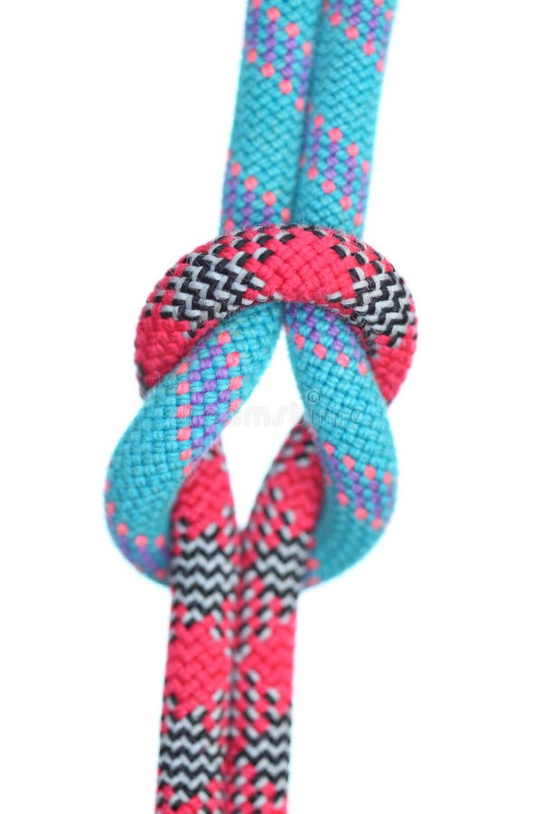 Colored Rope Line with Knots Stock Photo - Image of coil, knot: 12501546