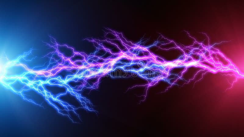 Blue and Red Lightning Arc Electric Discharge Stock Footage - Video of ...
