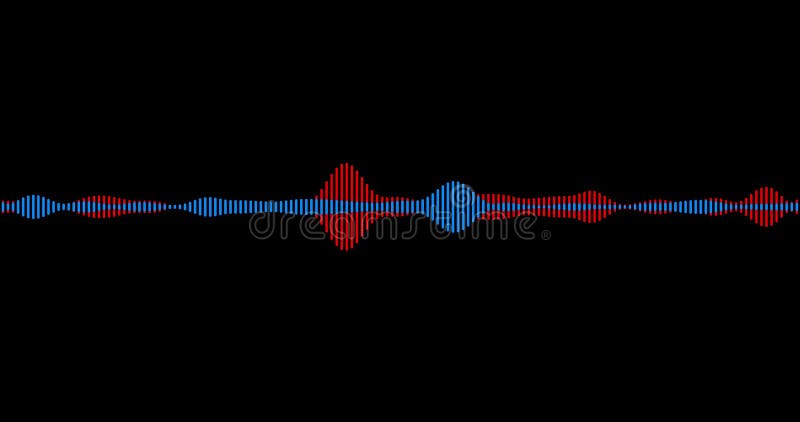 Sound Waveform with a Red and Blue Lines Stock Video - Video of ...