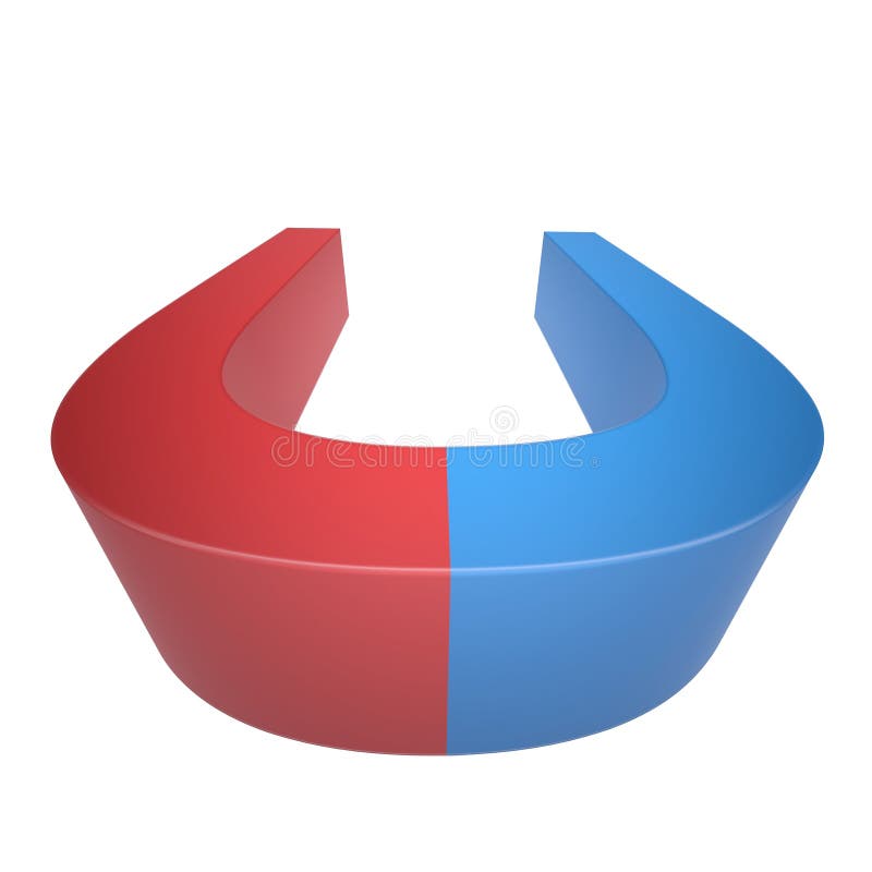 Blue and red magnet stock illustration. Illustration of magnetic - 36152095
