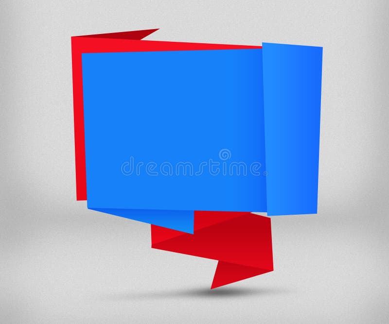 Blue and Red Origami Background Stock Illustration - Illustration of ...