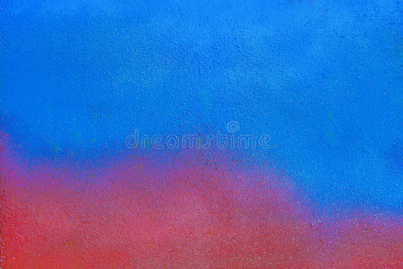 Blue Red Paint Two Colors Abstract Design Detailed Grain Wall Surface ...
