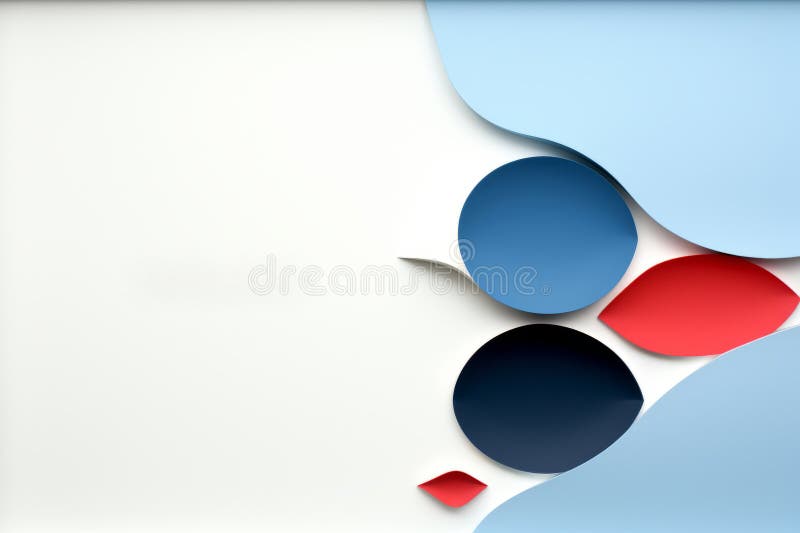 A Blue and Red Paper Background with Some Circles Stock Photo - Image ...