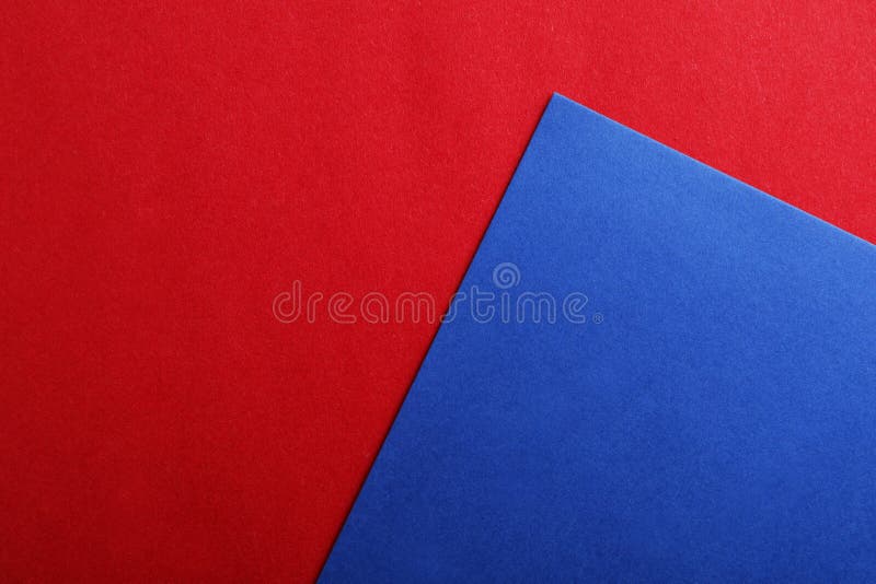 The Red And Blue Sheets Of Paper Stock Photo - Image of space, paper ...