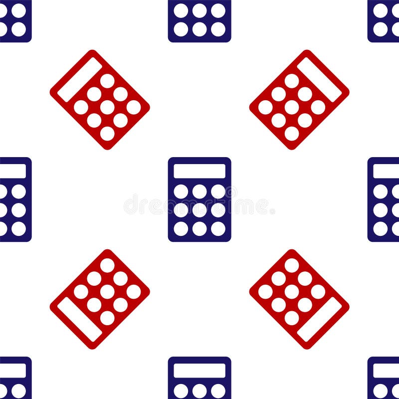 Blue and Red Password Protection and Safety Access Icon Isolated ...