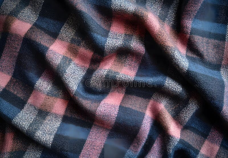 Blue & Red Plaid Pattern Wool Fabric Texture Stock Illustration ...