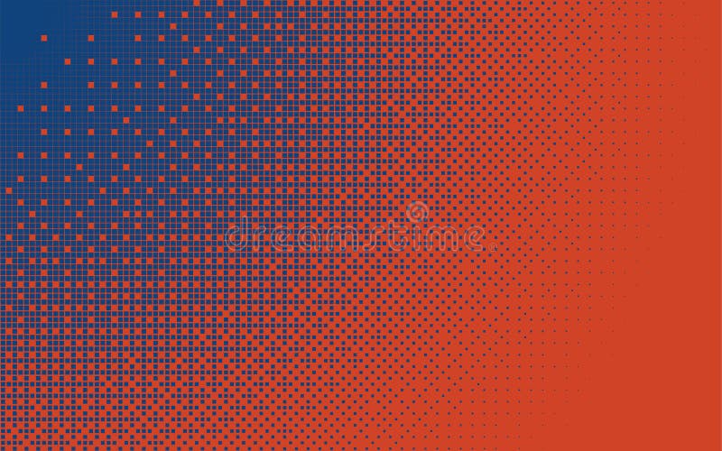 Blue Red Radial Bitmap Texture, Abstract Pattern Halftone Vector ...