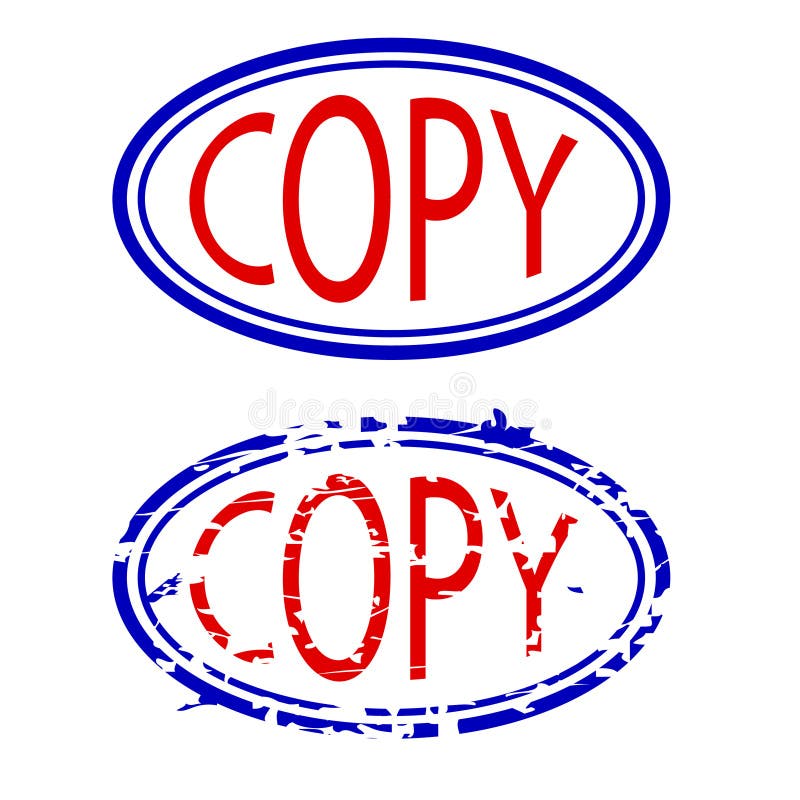 Blue and Red Rubber Stamp, Copy Stock Vector - Illustration of ...