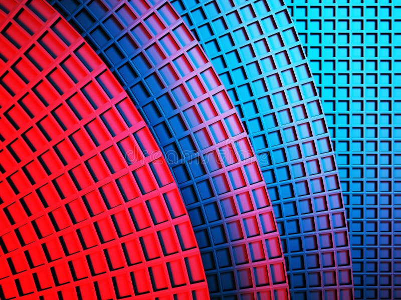 Blue Red Squares Abstract Background Stock Illustration - Illustration ...