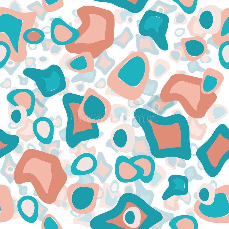Blue Red Strange Texture Forms Vector Pattern Stock Vector ...