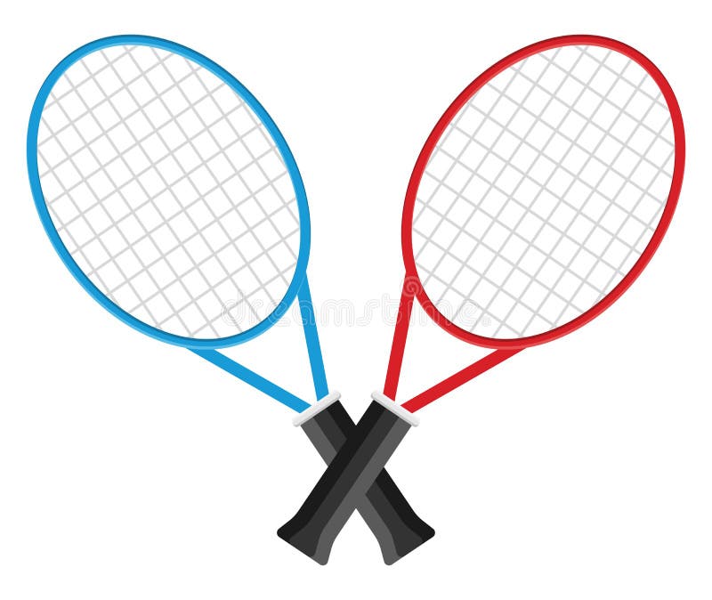 Red Blue Tennis Rackets Stock Illustrations – 185 Red Blue Tennis ...