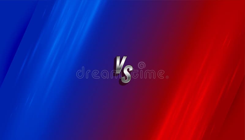 Blue and Red Versus Team Conflict Banner Design Stock Vector ...
