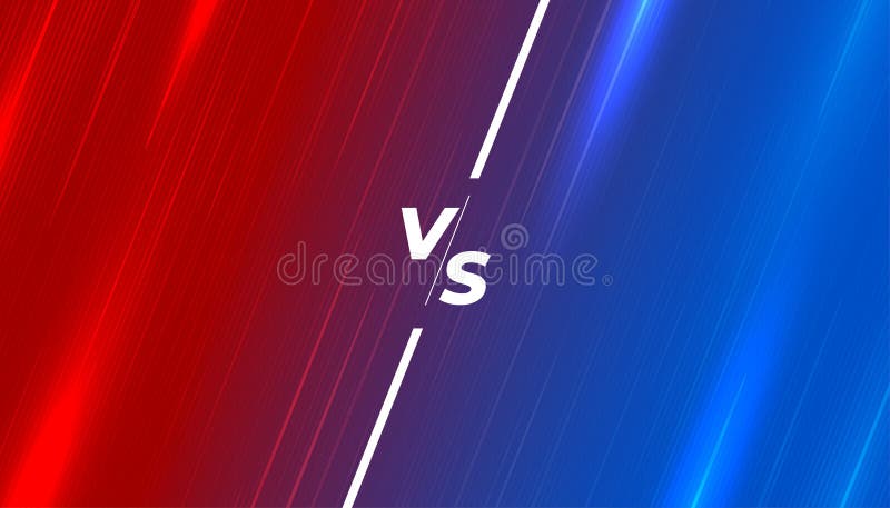 Blue and Red Versus Vs Shiny Banner for Tournament Match Stock Vector ...