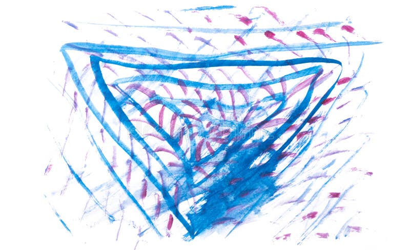 Blue and Red Watercolor Abstract Lines Stock Image - Image of ...