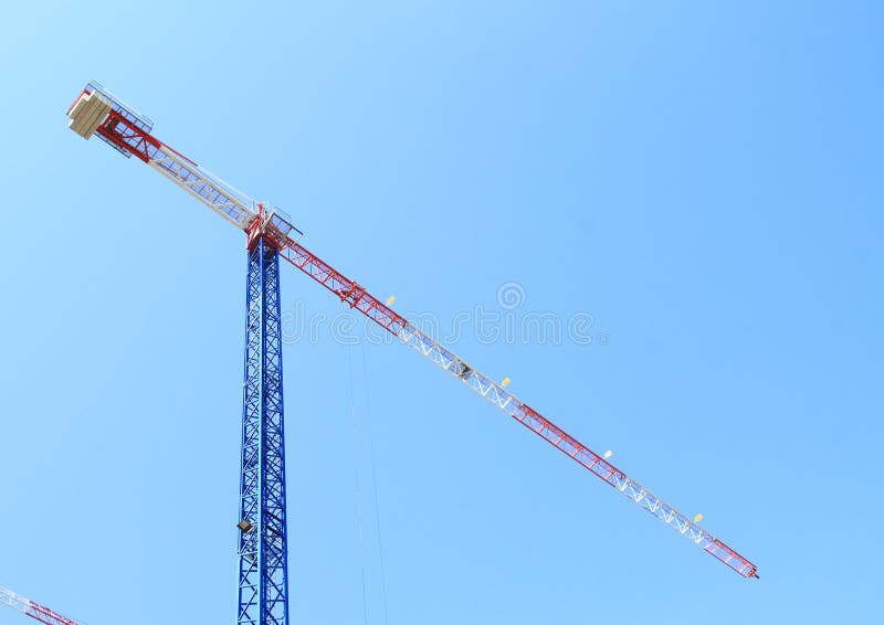 High construction crane stock photo. Image of blue, build - 107534494