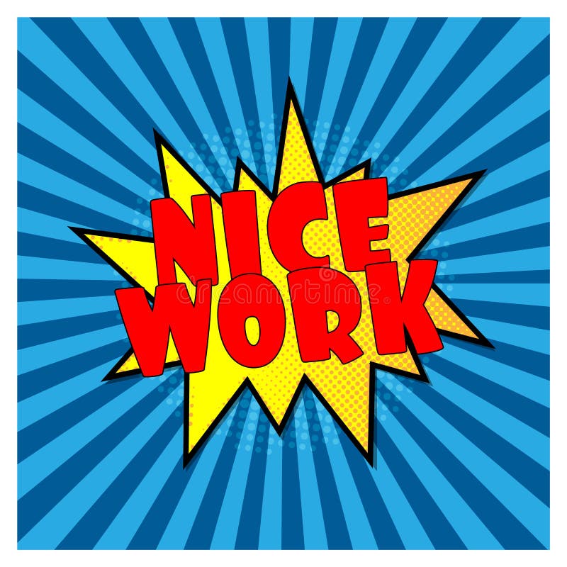 Nice Work Blue Round Grungy Rubber Stamp with Stars Stock Vector ...