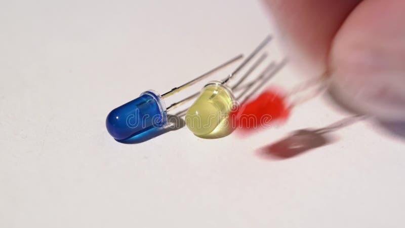 White Rgb Led Electronic Component Isolated at White Background Stock ...