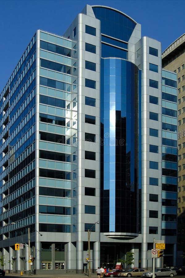 Blue Glass Colomn in an Underground Corridor Stock Photo - Image of ...