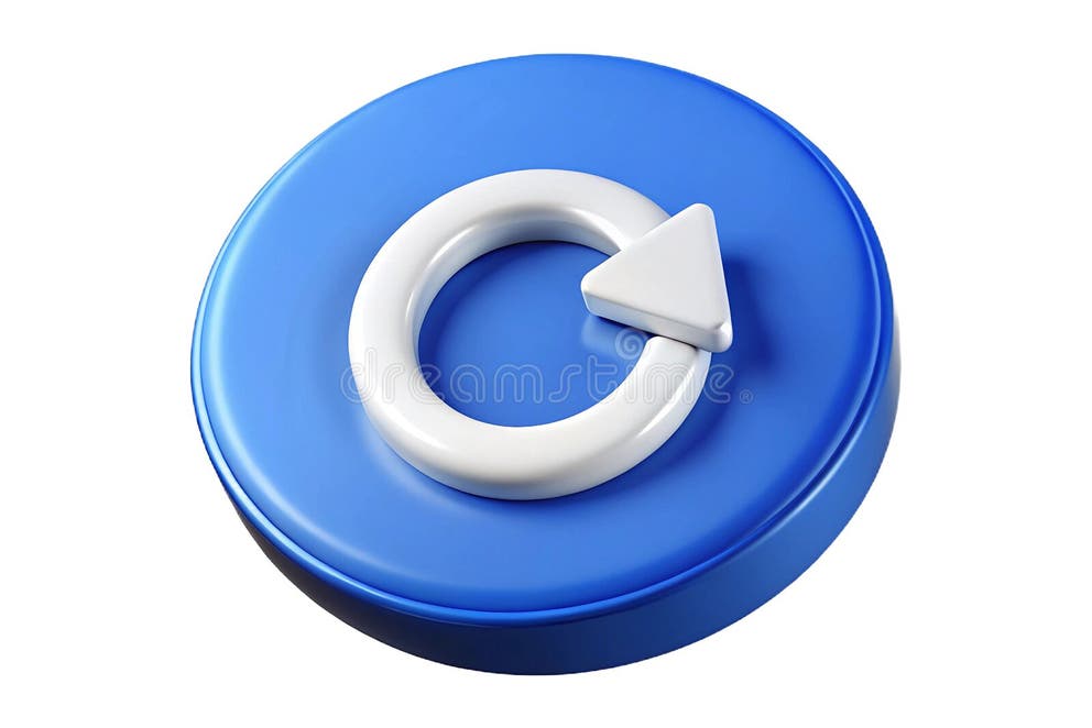 Blue Refresh Action stock illustration. Illustration of efficient ...