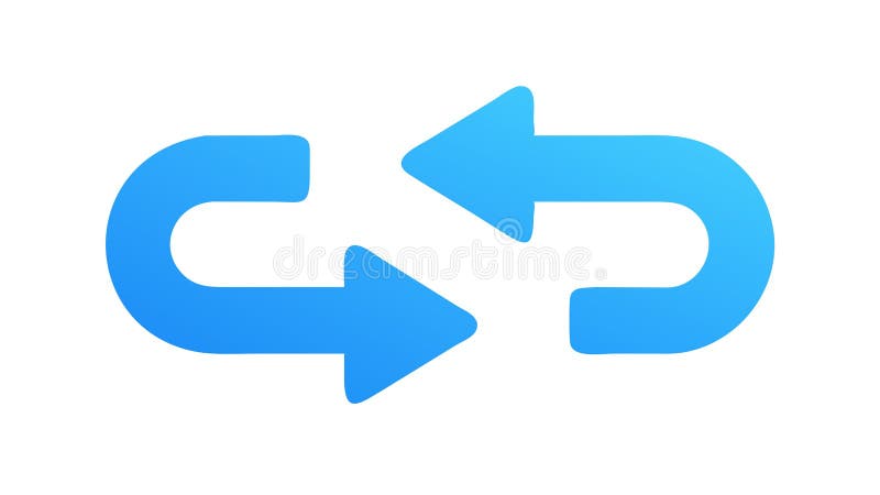 Blue Refresh or Repeat Arrows Icon for UI and Web Design, Vector Design Generative AI Stock ...
