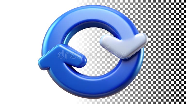 Blue Refresh Sync Arrows, Update Reload Cycle, Data Transfer Process ...